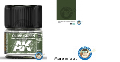 AK Interactive: Real color - Olive green. RAL 6003 / FS 34095. USMC Green. 10ml - for all kits ...