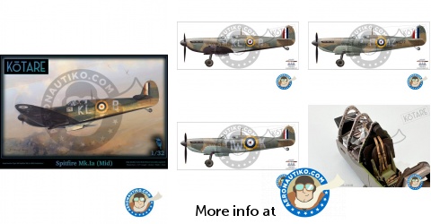 KOTARE MODELS: Airplane kit 1/32 scale - Supermarine Type 300 "Spitfire" Mk.1a (Mid Production ...