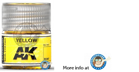 AK Interactive: Real color - Yellow. RAL 1003. 10ml - for all kits (ref ...