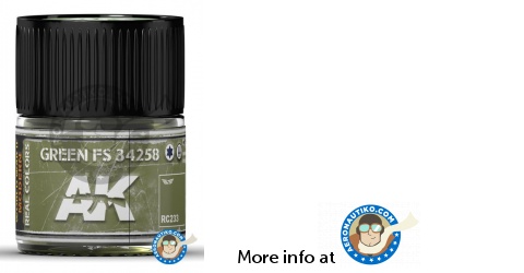 AK Interactive: Real color - Color Green FS 34258. - 10ml jar - for all ...
