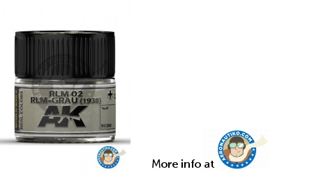 AK Interactive: Real color - Color RLM 02 RLM-GRAU 1938 - 10ml jar ...