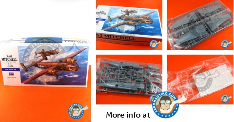 Hasegawa: Airplane kit 1/72 scale - North American B-25 Mitchell J (ref ...