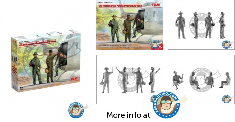 ICM: Figure 1/32 scale - US Helicopter Pilots (Vietnam War) - plastic ...