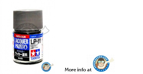 Tamiya: Lacquer paint - Tamiya LP-11 Silver gloss - 10ml jar - for all ...