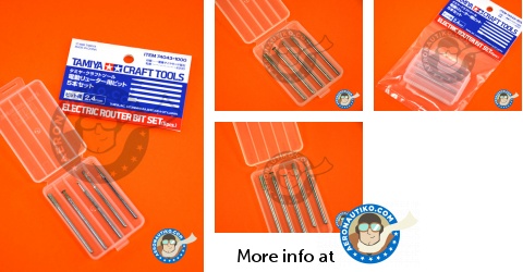Tamiya: Tools - Electric router bit set - metal parts - 5 units (ref ...